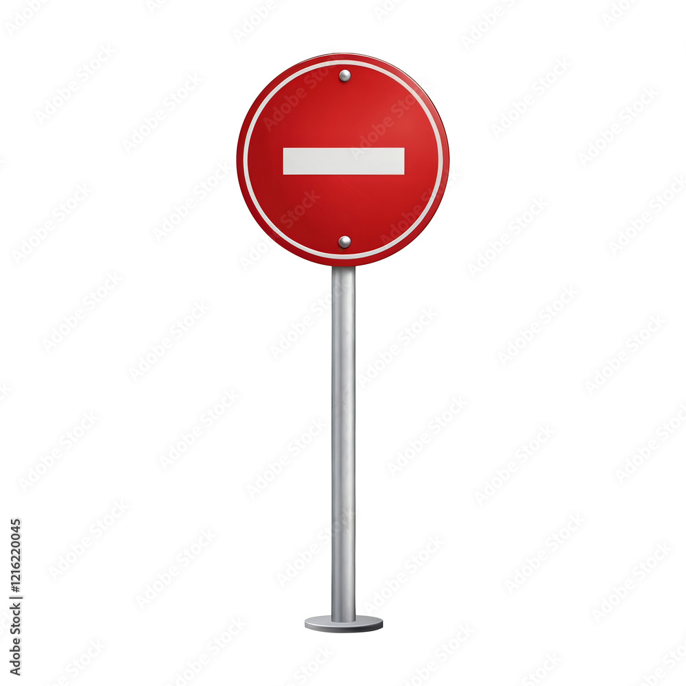 Stop no entry sign on transparent background PNG Generative AI Stock ...