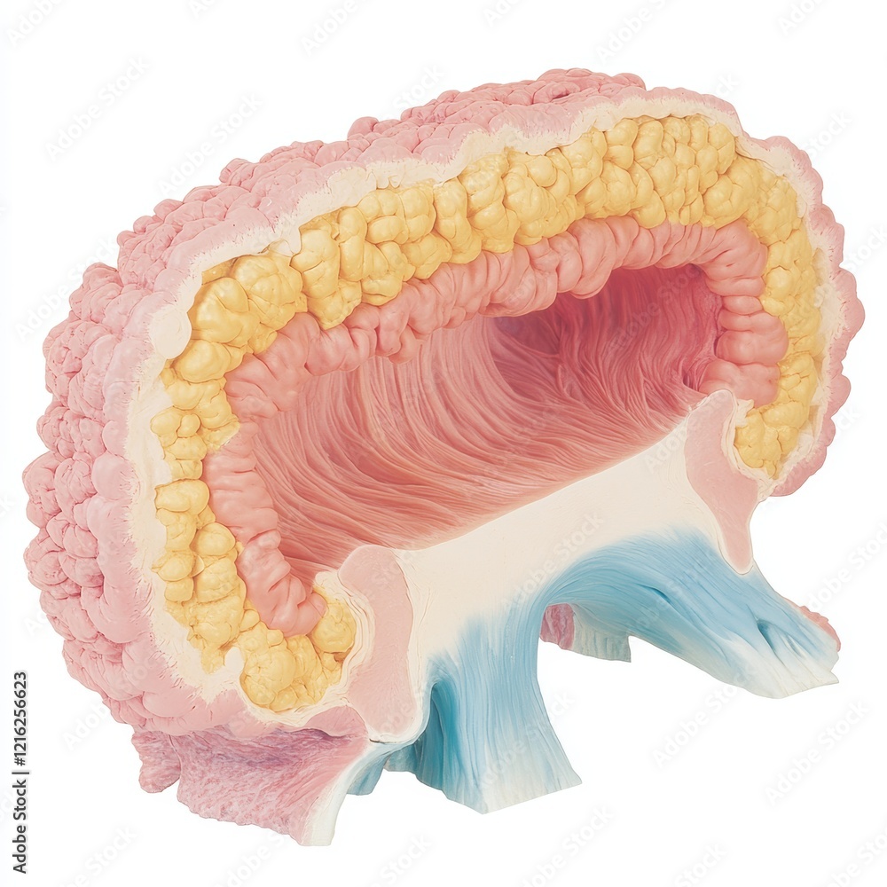 Cross Section of Human Small Intestine Model. Stock Photo | Adobe Stock