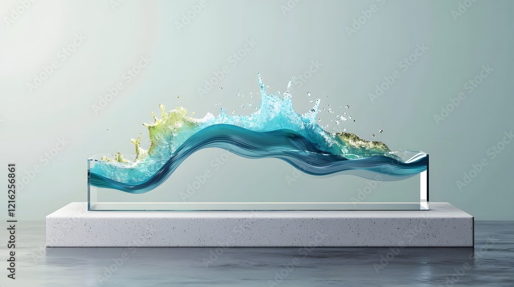 Dynamic clay waterfall chart visualization creative studio 3d art ...