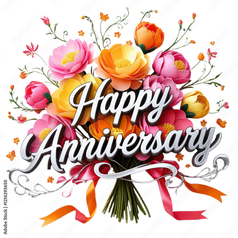 happy anniversary with transparent background PNG and JPEG image Stock ...