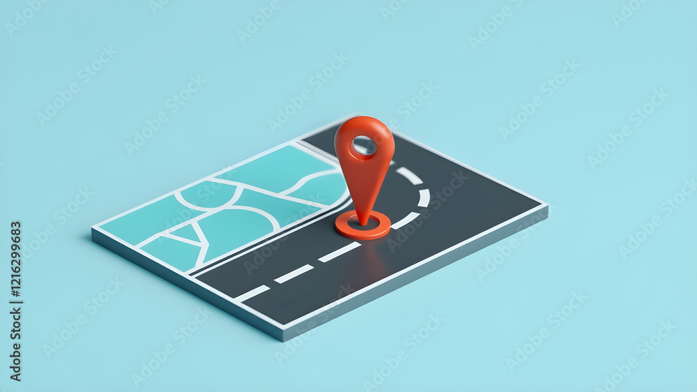 GPS navigator pointer on city map, navigation, logistics, geography ...