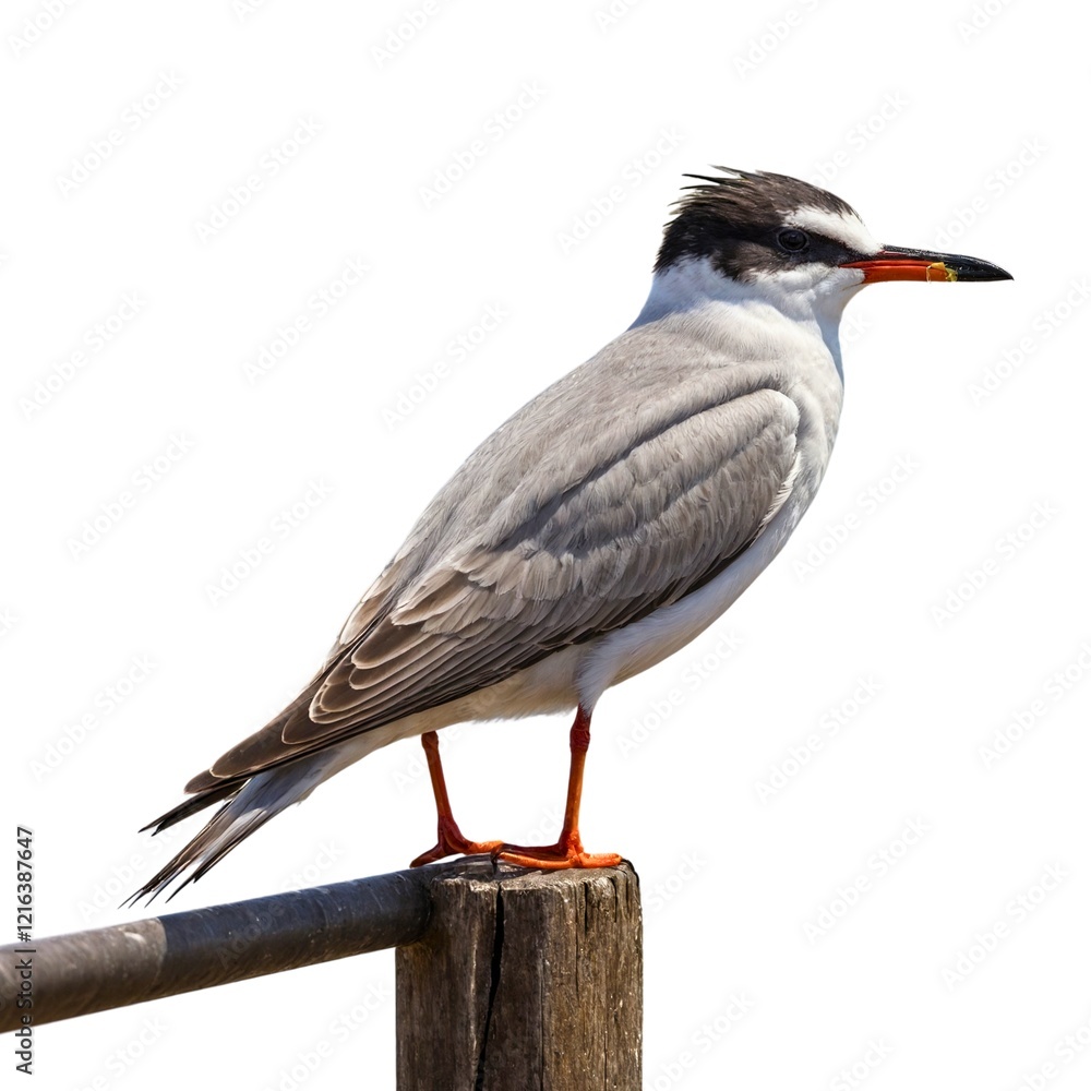Fairy_Tern. Arctic tern bird side view full body isolate on ...