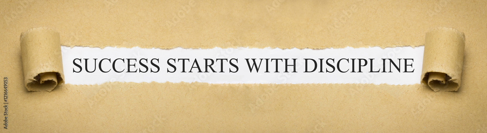 Success starts with discipline Stock Photo | Adobe Stock