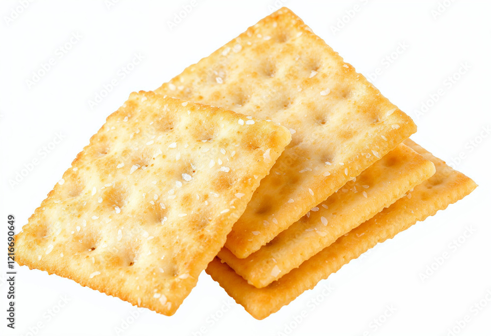 Saltine crackers isolated on transparent or white background, png Stock ...