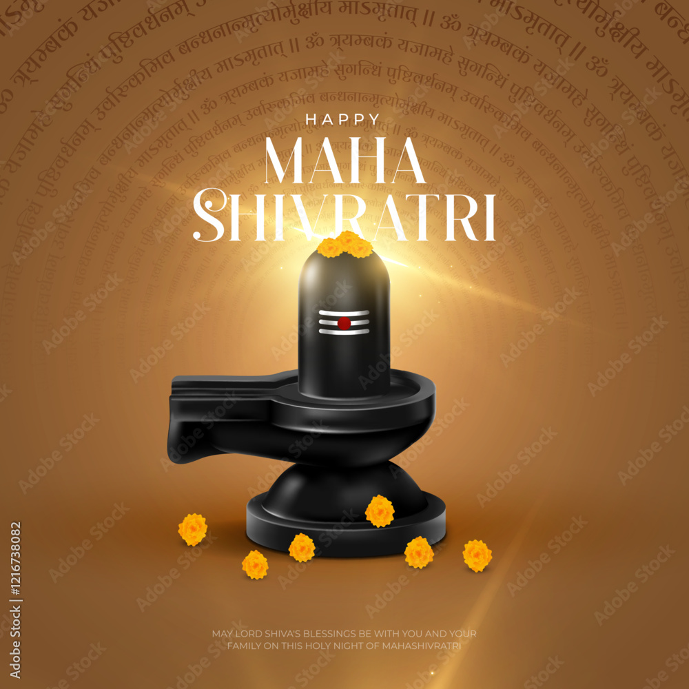 Lord Shiv Mantra in Sanskrit. Mahadev Mantra with shivling. Translation ...