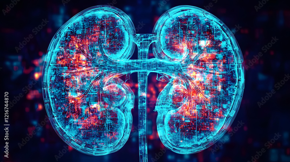 Kidney function blueprint showing Chronic Kidney Disease CKD ...