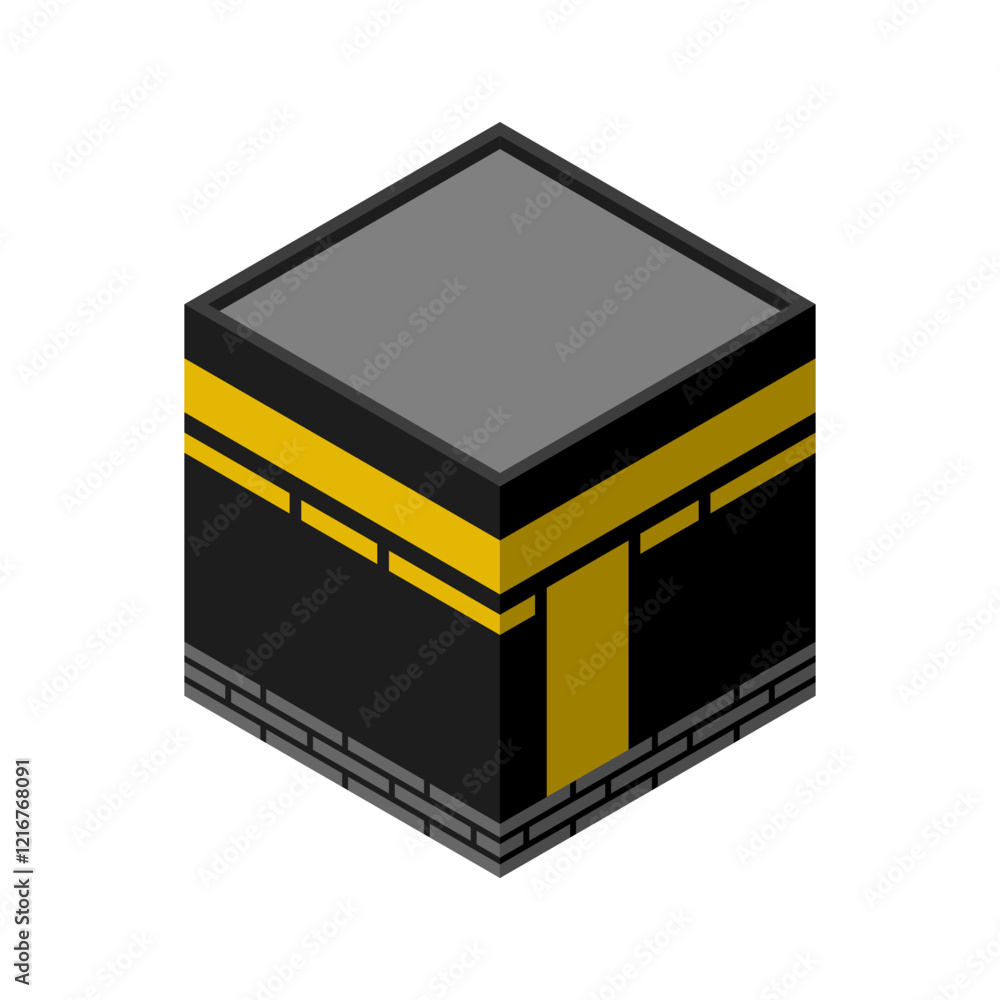 Vector de Stock Isometric 3d kaaba graphic vector illustration perfect ...