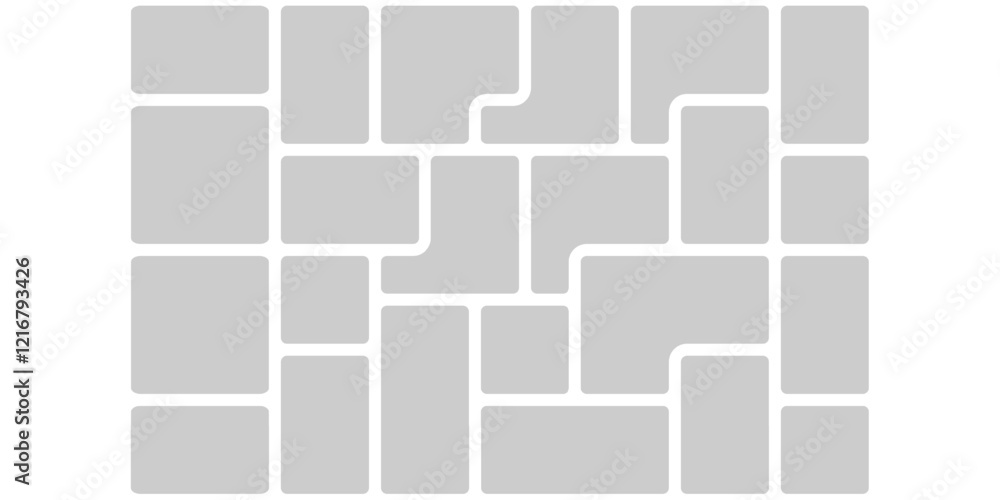 Photo layout bento mosaic ui design. Dashboard pattern, collage poster ...