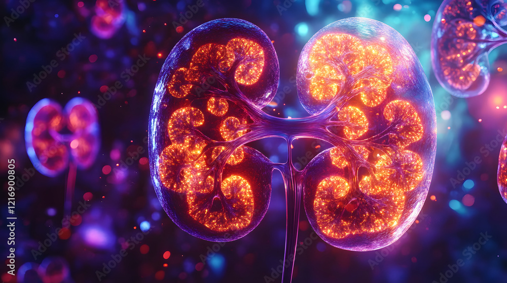 Glomerular filtration visualization showcasing how filtering unit ...