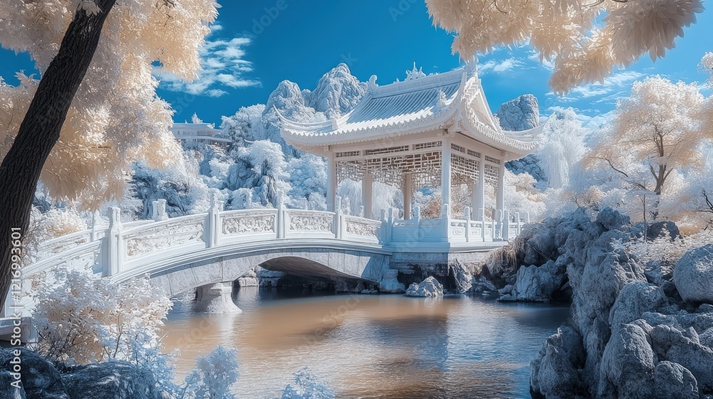 Sculptured 3D models showcasing ancient Chinese architecture and stone ...