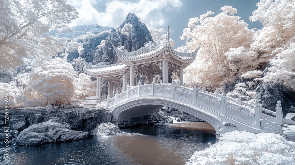 Sculptured 3D models showcasing ancient Chinese architecture and stone ...