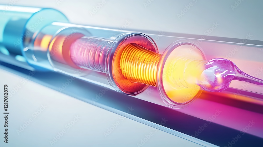 The process of heat conduction showing energy transfer between ...