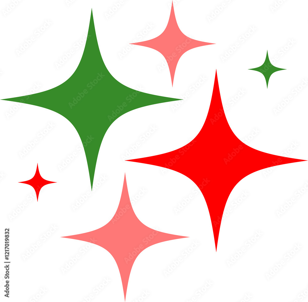 Shinning Sparkle Stars Icon Stock Illustration | Adobe Stock