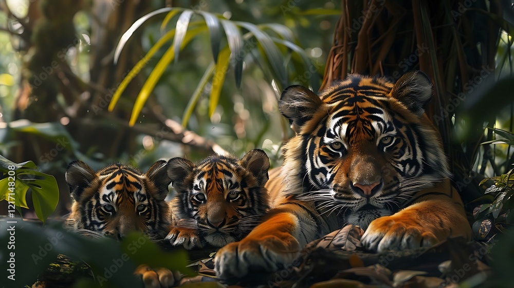 The Bali Tiger, a small, orange tiger subspecies, once roamed the ...