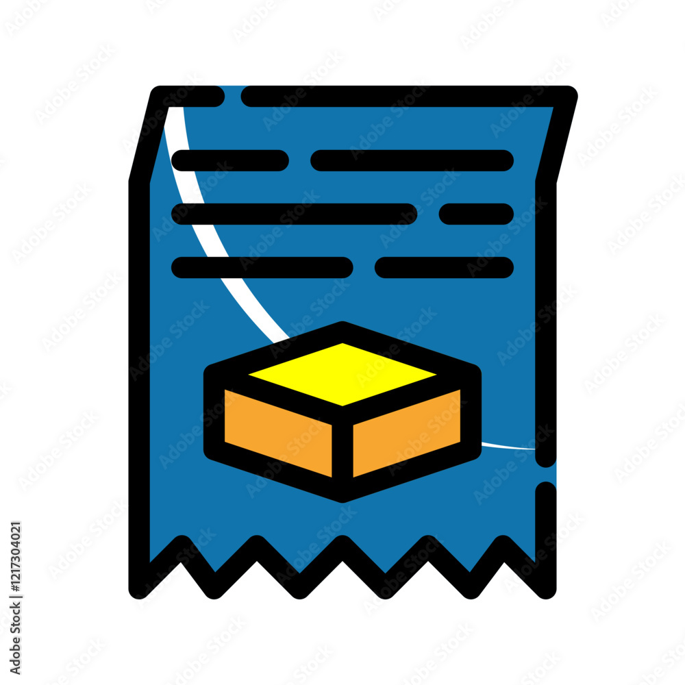 Sample bill package with yellow box inside suitable for product ...