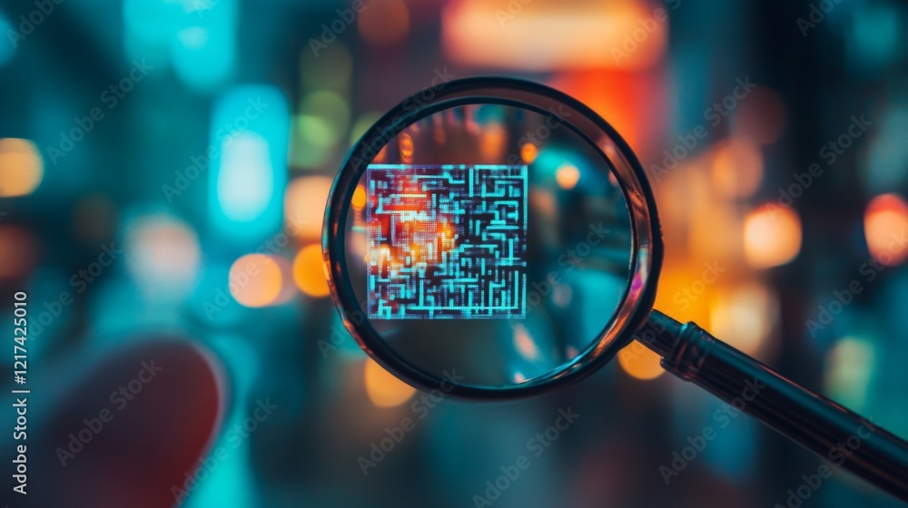 QR Code Magnified: Deep Dive into Digital Data Stock Photo | Adobe Stock