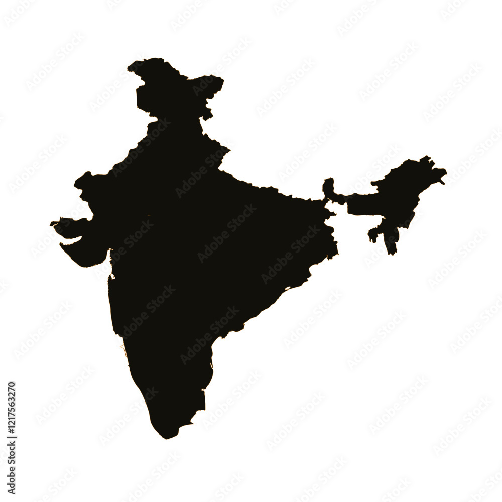 Map of India with flag. 3d map of India. Printable Vector Map of India ...