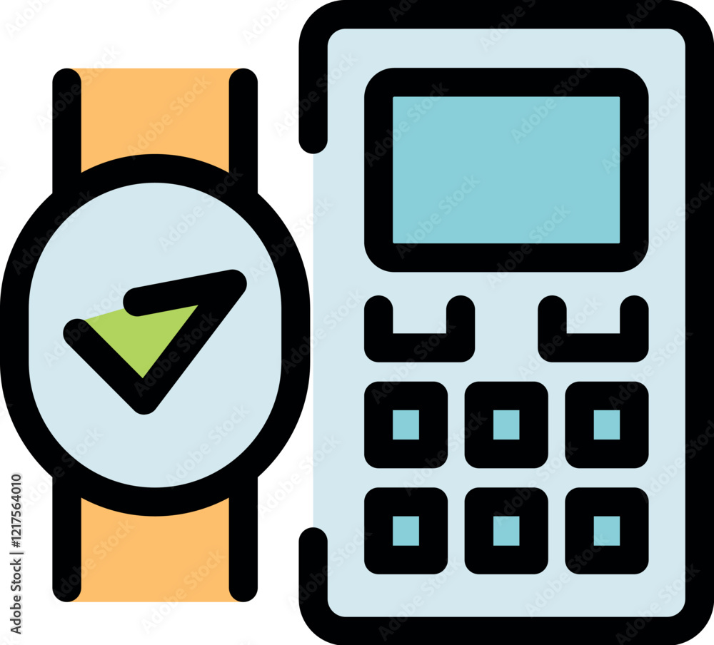 Contactless payment being accepted by pos terminal, with smartwatch ...