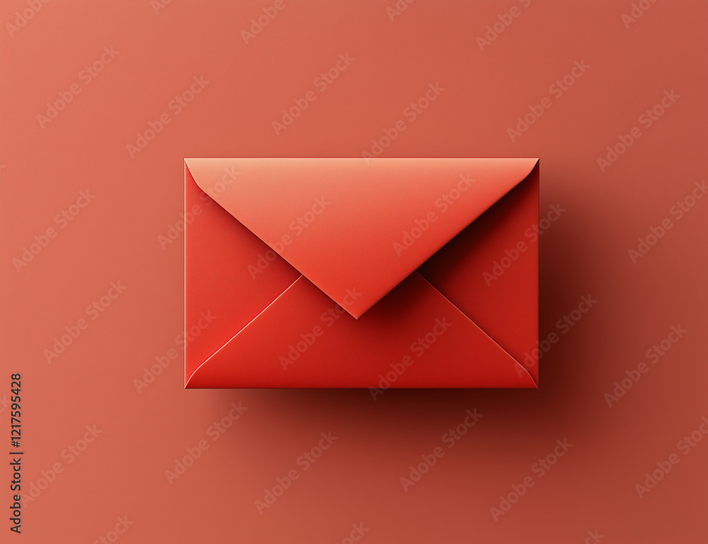 Red envelope icon, white background, vector illustration style, simple ...