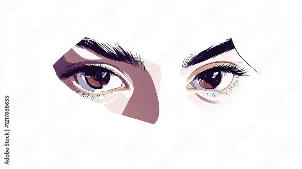 Professional Looping Animation of Human Eyes Blinking in Movement Stock ...