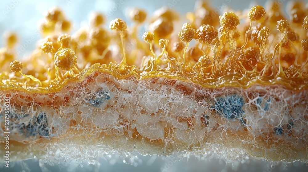 visual representation illustrates cross section of skin layers ...