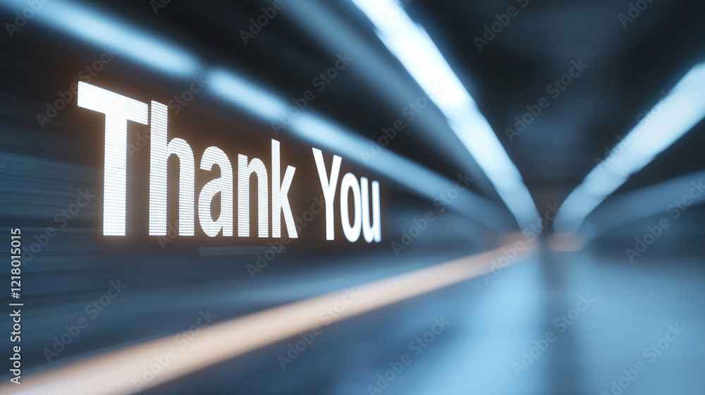 Futuristic Thank You Message with Digital Glitch Effects Stock Photo ...