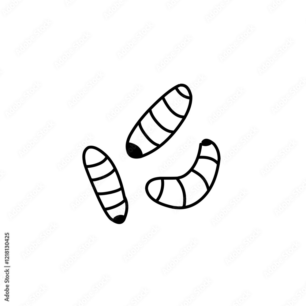 maggot icon Stock Vector | Adobe Stock