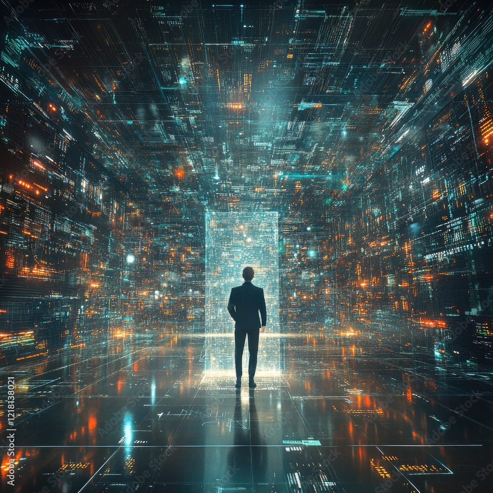 Reimagining Data Processing and Storage Through Visualization. Digital Transformation Concept ...