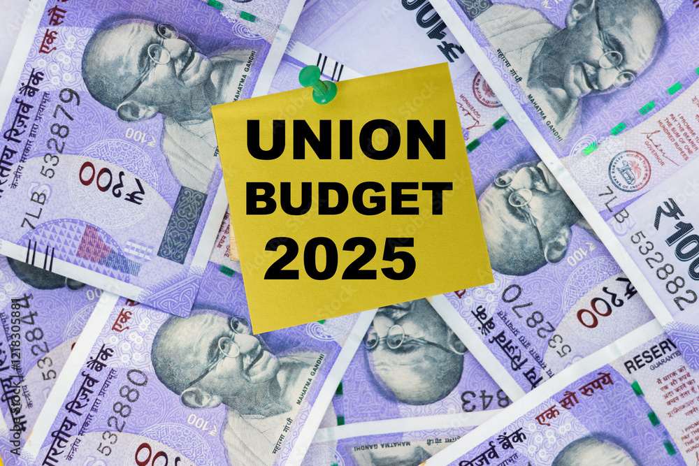 Union Budget 2025 concept, business Financial budget of India financial ...