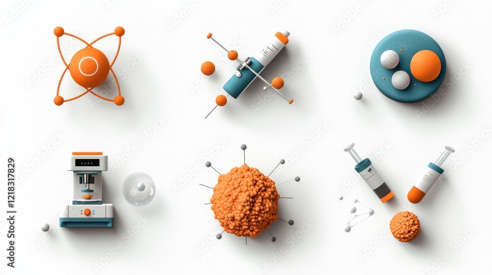 Exploring icons of six materials science elements under microscope at ...