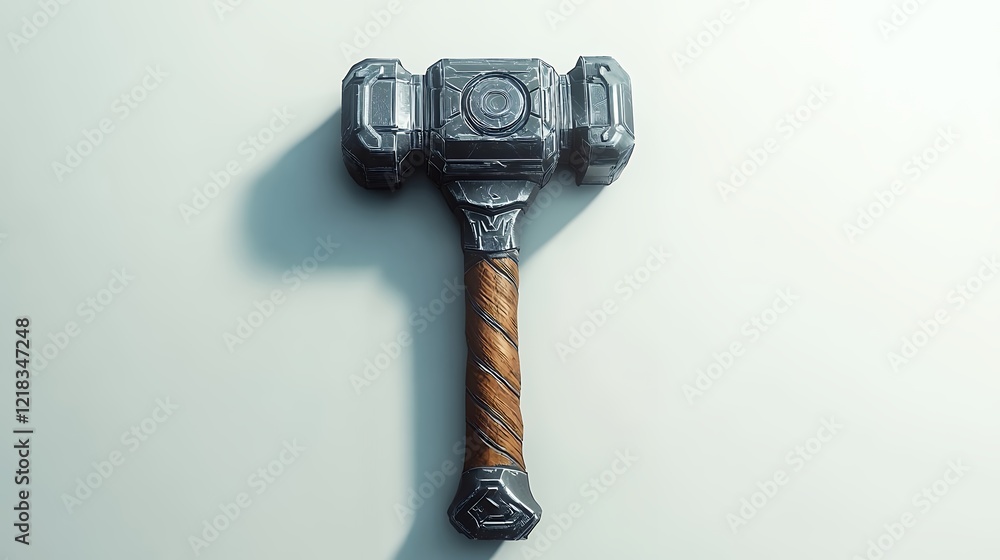 Epic Fantasy War Hammer 3d Model Render Stock Illustration | Adobe Stock