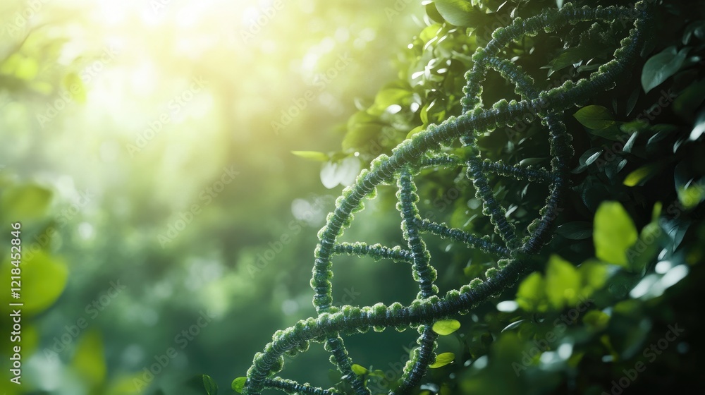 Digital DNA helixes inspire plant growth in a futuristic ecosystem ...