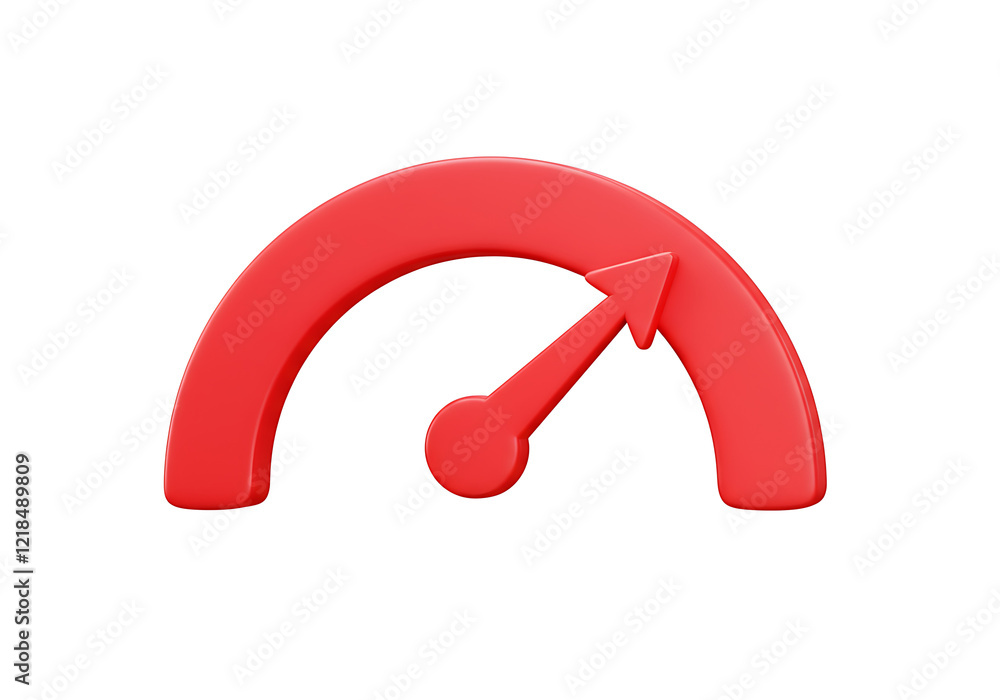Arrow point scale speed high status red speedometer icon performance ...