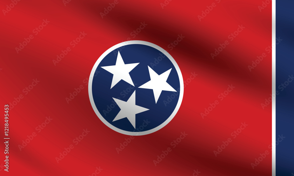 Tennessee flag official colors and proportion digital vector ...