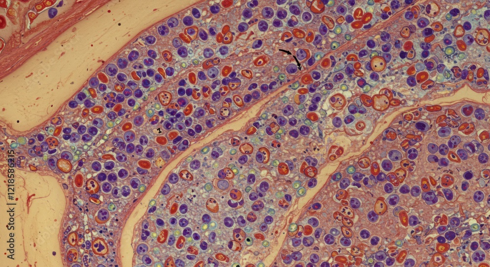 Microscopic Tissue Section: A Detailed Study of Cellular Structures and ...