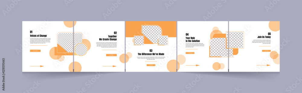 Non Profitable Organization creative square carousel template for ...