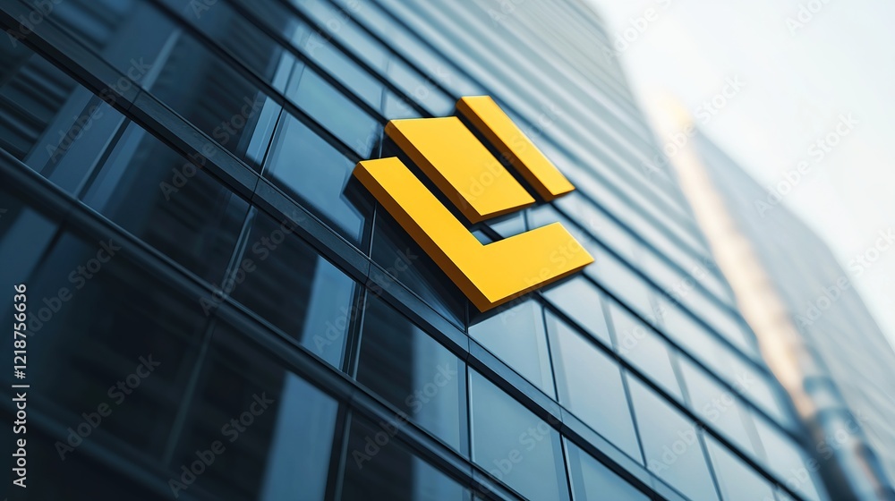 Corporate logo design urban setting graphic representation modern ...