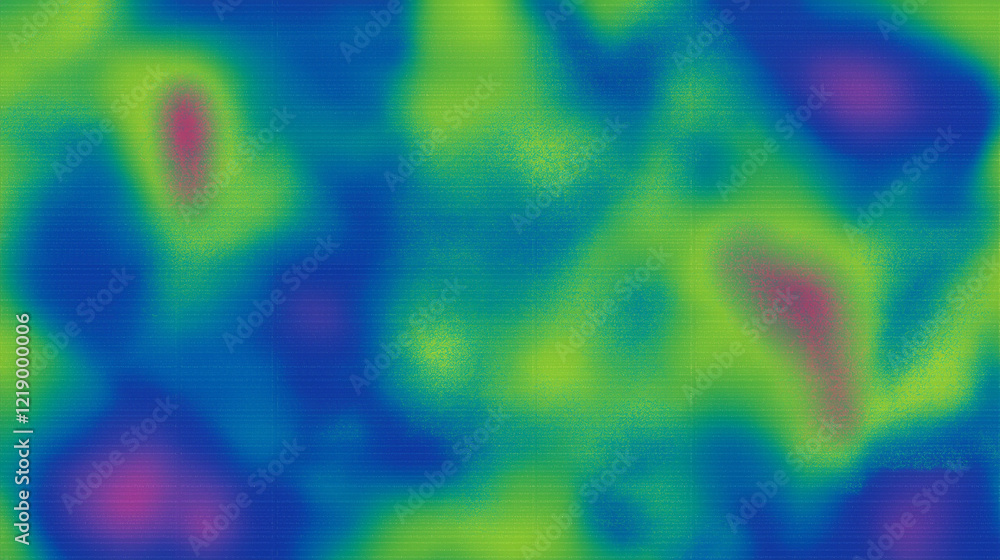 Abstract digital heat map with vibrant gradient hues of blue and green ...