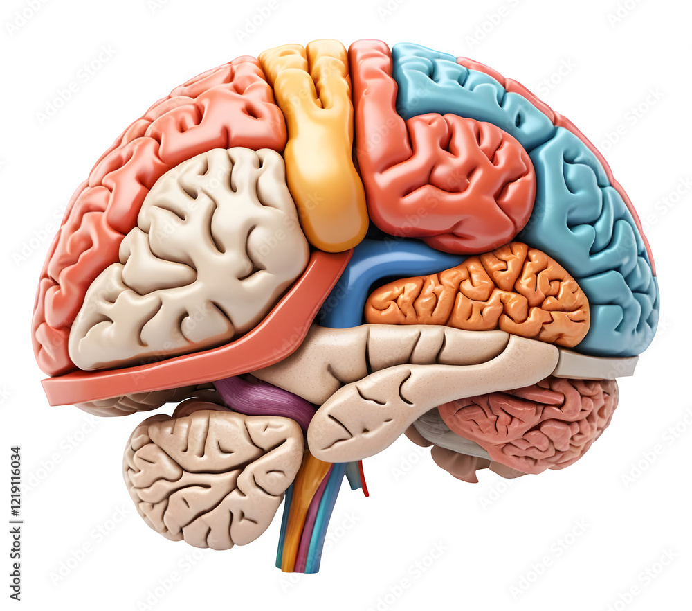 Here’s a stunning, colorful depiction of the human brain lobes ...