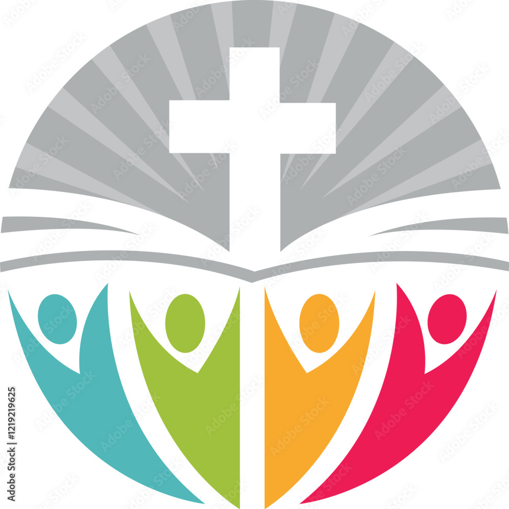 Vector de Stock Christian community logo church logo Christian sign ...