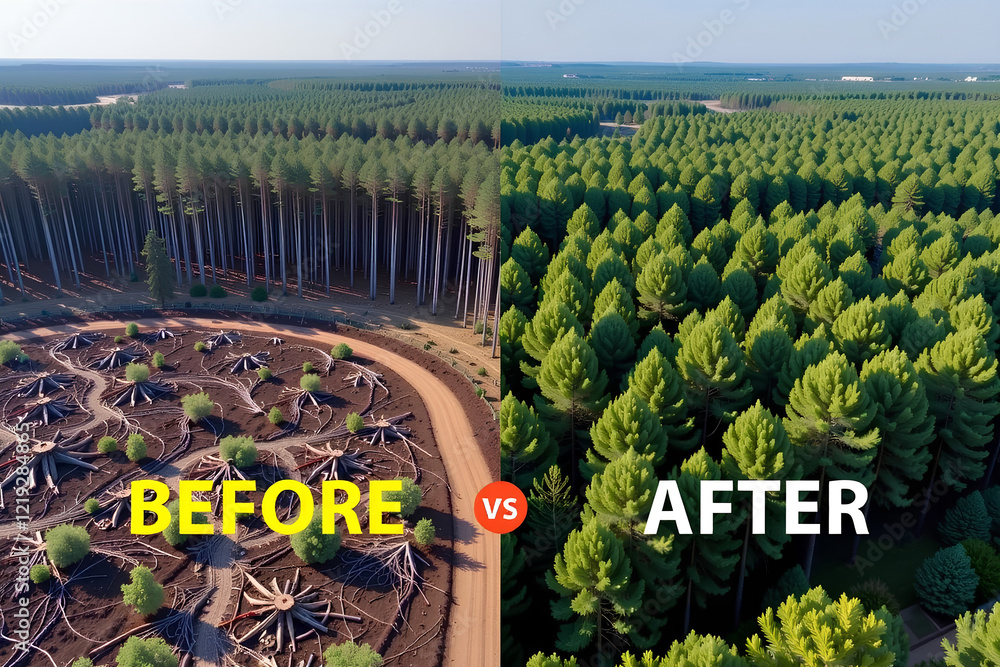 International Day of Forests: Illustrating Forest Regeneration, Showing ...