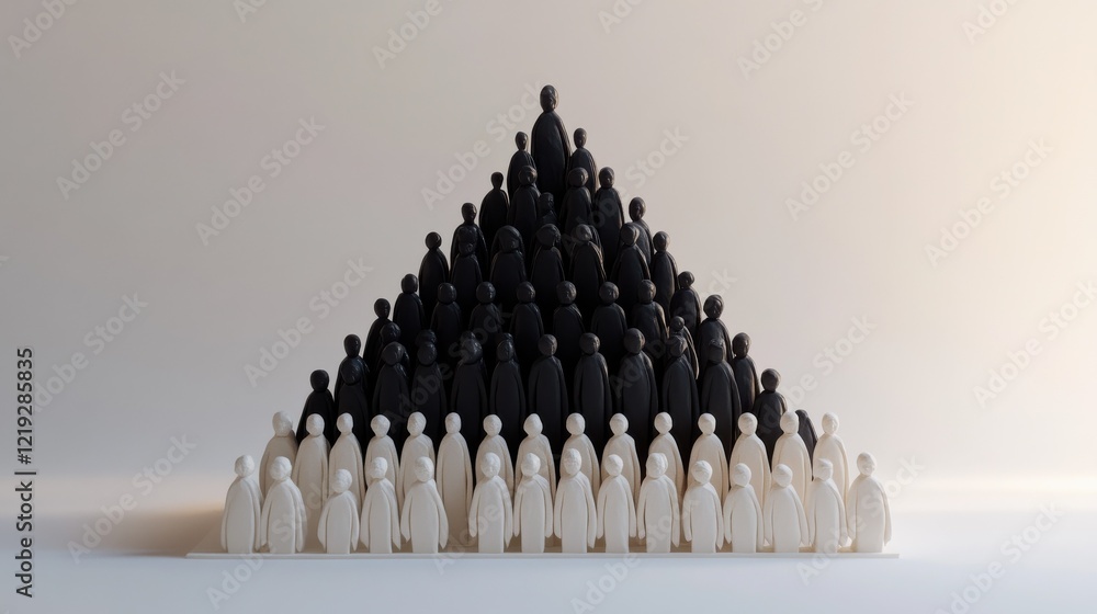 1.Create a 3D clay render of a population pyramid illustrating ...