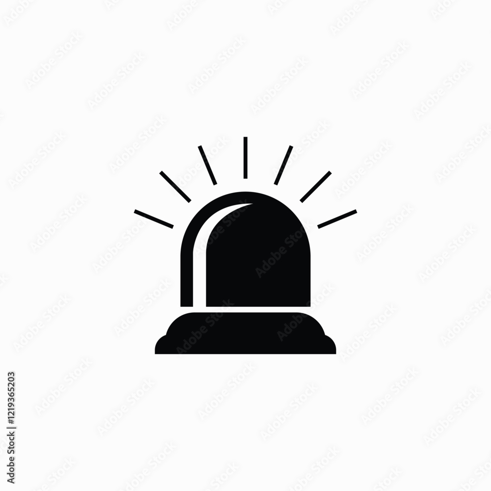 Siren icon, Emergency, fire, flash, flasher. Alarm symbol for your web ...