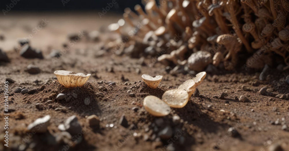 Clostridium perfringens spores in a soil sample, bacteria, disease ...