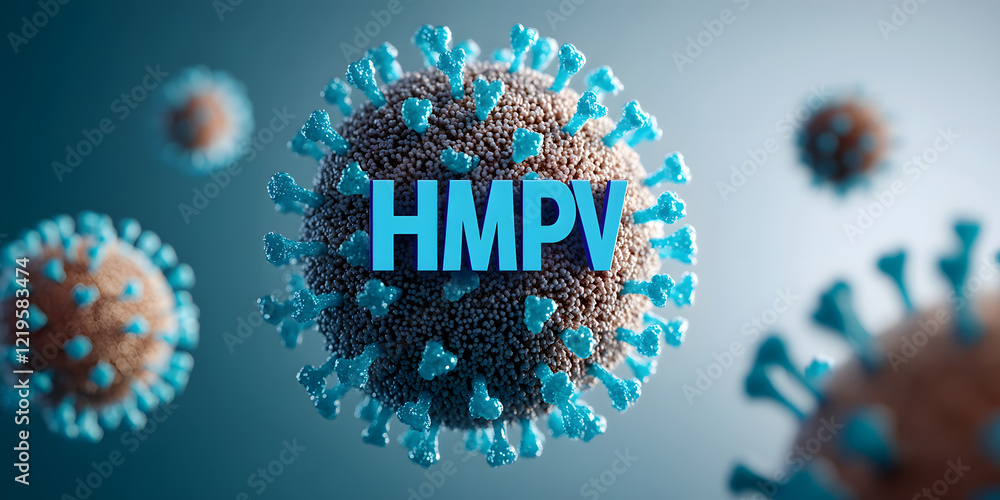 Microscopic view of HMPV virus particles. Understanding the structure ...
