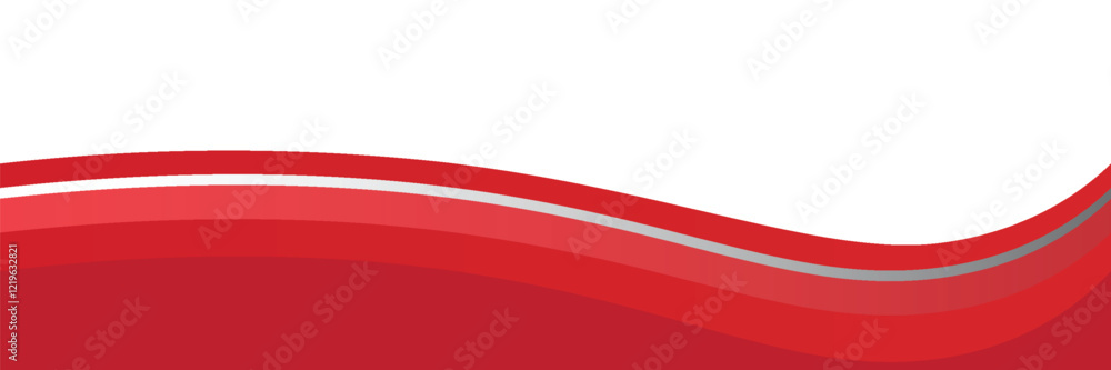 Vector red line background curve element with white space for text and message design ...