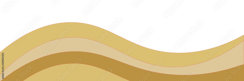 Vector gold line background curve element with white space for text and ...