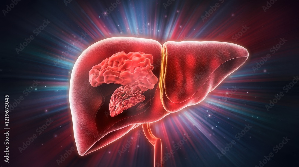 Human Liver Anatomy: 3D Medical Illustration of the Liver's Internal ...