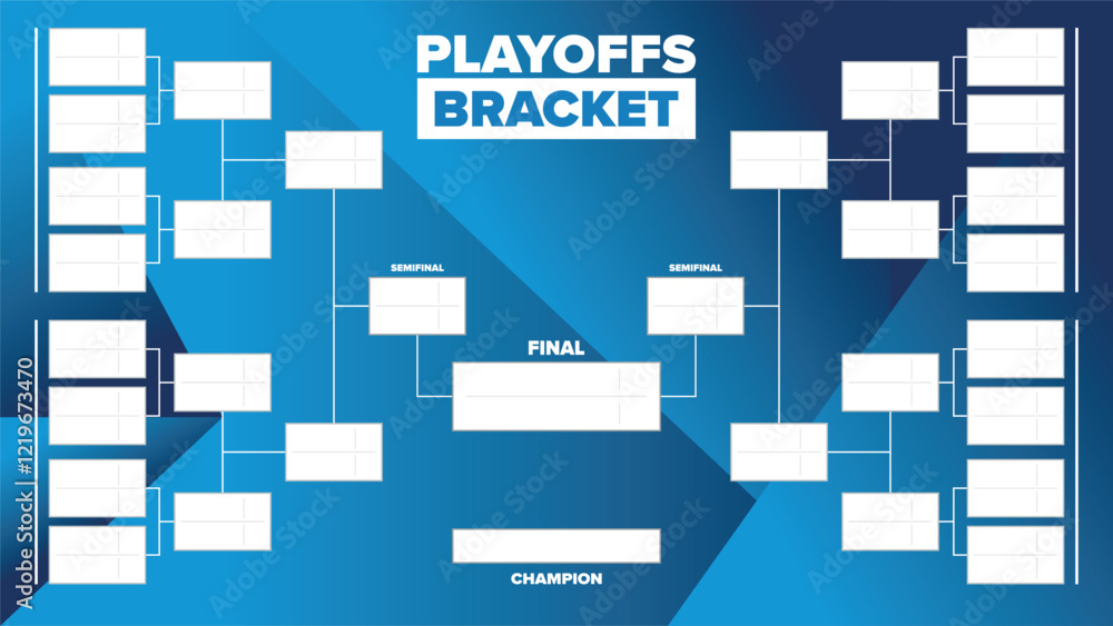 Stock-Vektorgrafik „Playoffs bracket. Playoffs grid. Sport tournament ...