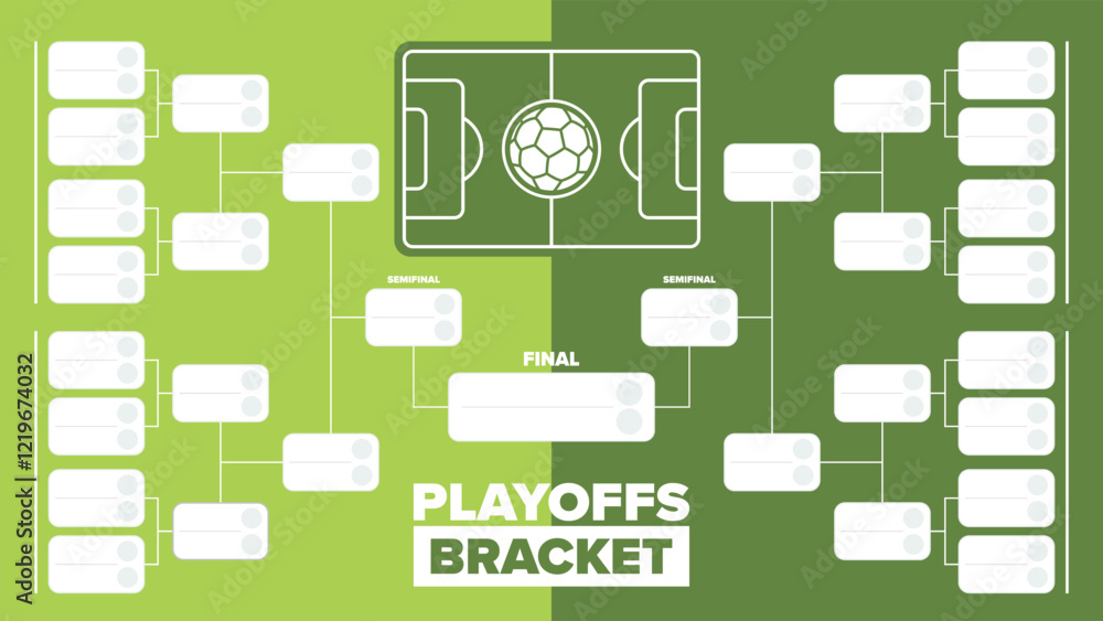 Playoffs bracket. Playoffs grid. Sport tournament bracket. Game and ...